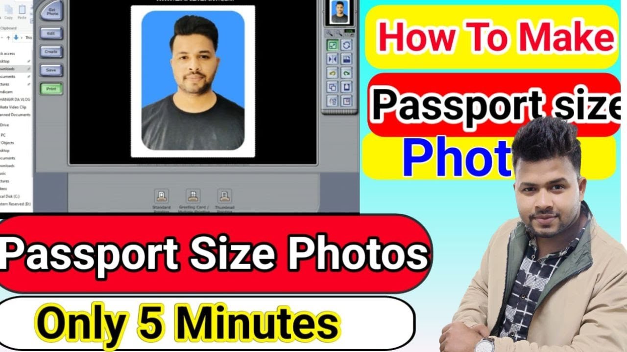 How to Make Passport Size Photo in 5 Minutes | Passport photo kaise ...