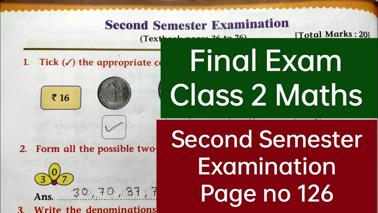 Class 2 Maths | Final Exam | Second Semester Examination | - YouTube