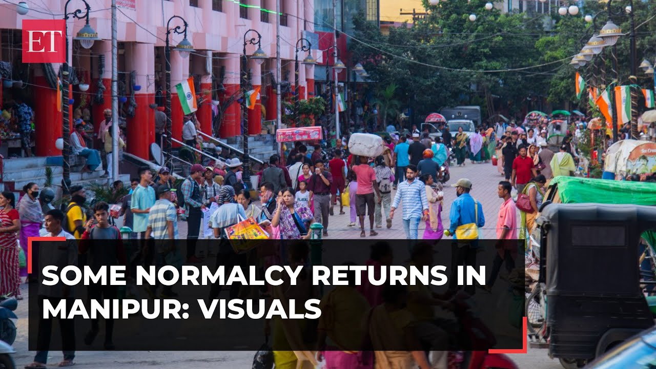 Normalcy returning in Manipur, street shops reopen: Watch visuals - YouTube