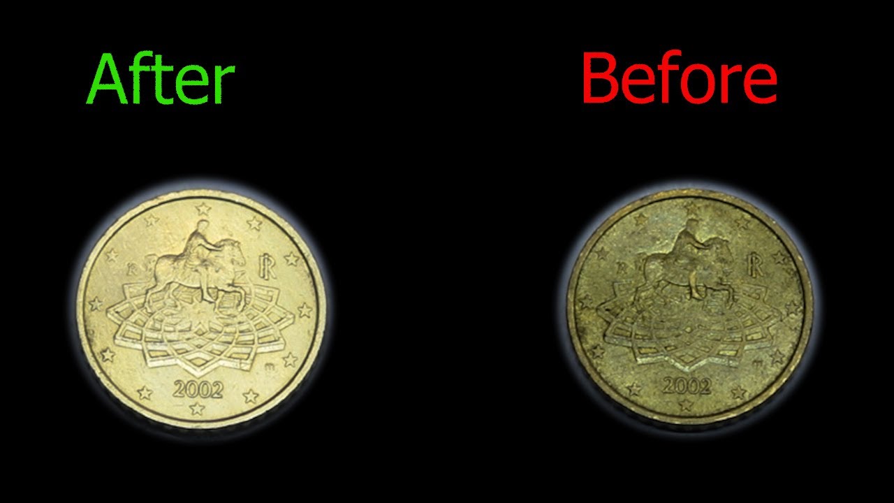 How to clean a Germany 50 Cent part-2 Back Side coin #shorts # ...