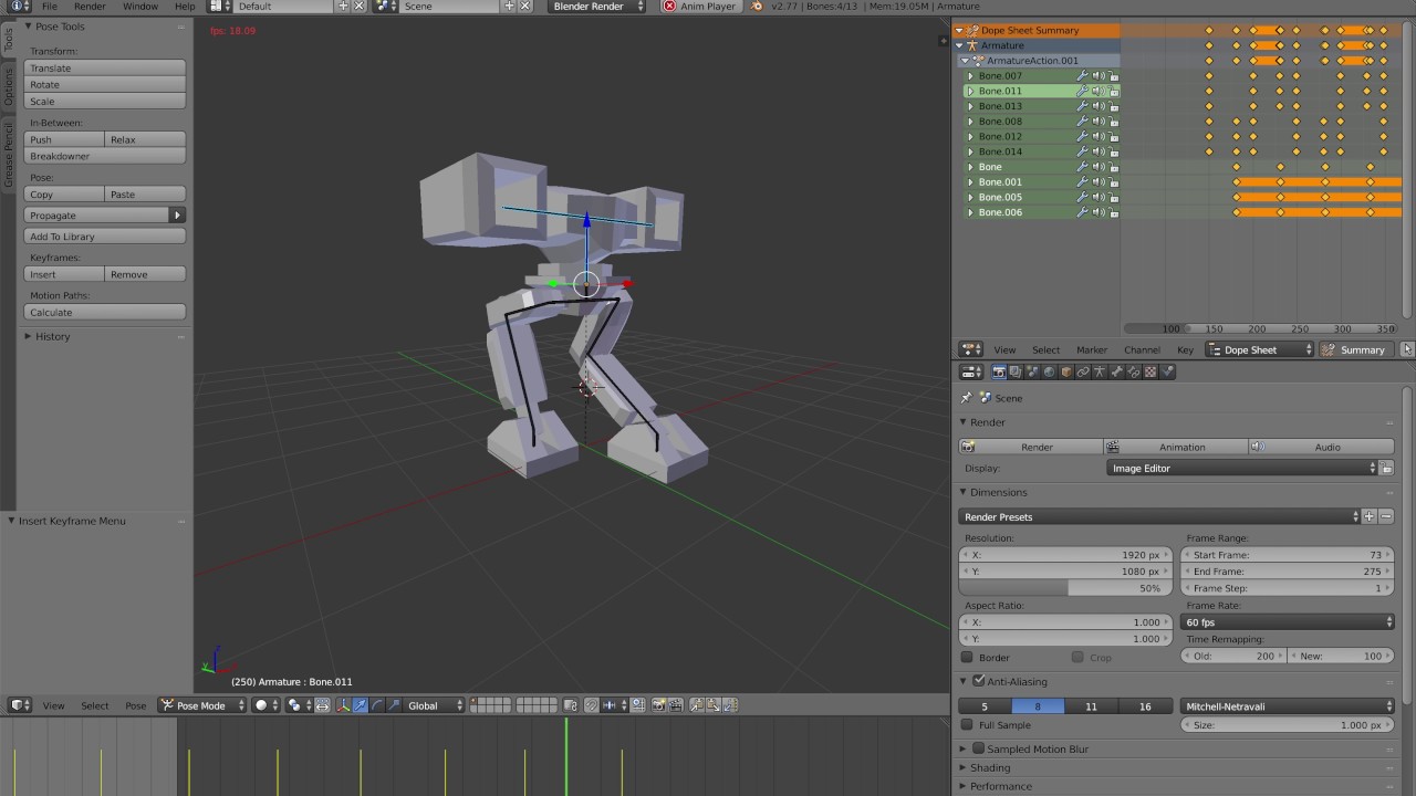 Mech Walk Animation Progress Day Two - YouTube