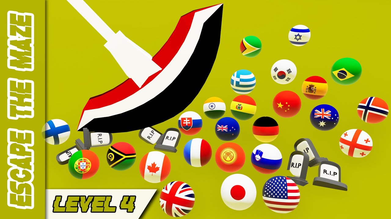 ESCAPE THE MAZE | MARBLE COUNTRY RACE 3D - LEVEL 4 with 141 Countries ...