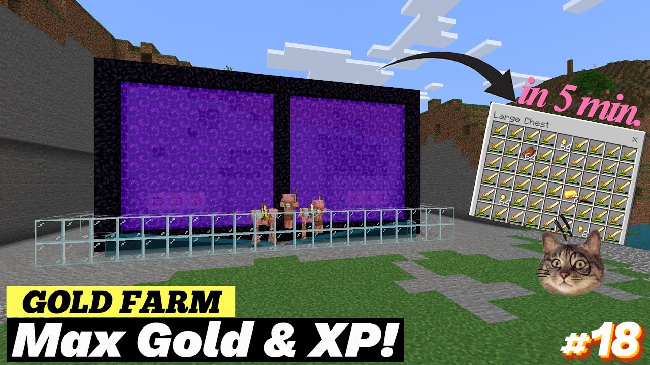 Fastest Gold Farm in Minecraft: Unlimited Gold & XP(part-1) #18 - YouTube