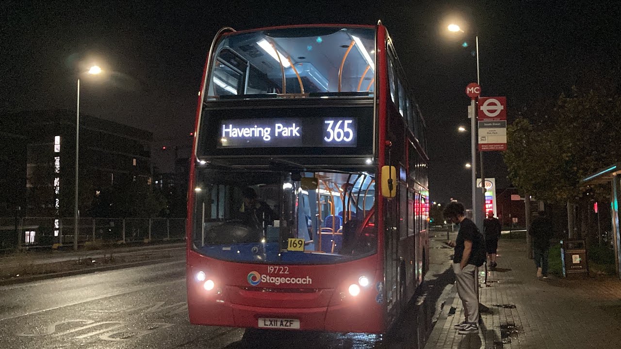 Journey on Stagecoach London Route 365. Dunedin Road - Elm Park Station ...