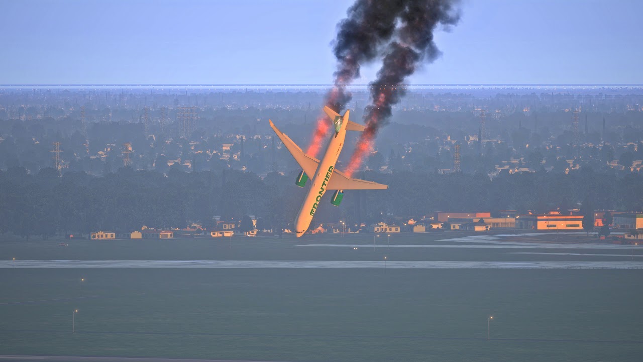 Plane Crash JFK Airbus A320 [Engine Fire] - YouTube
