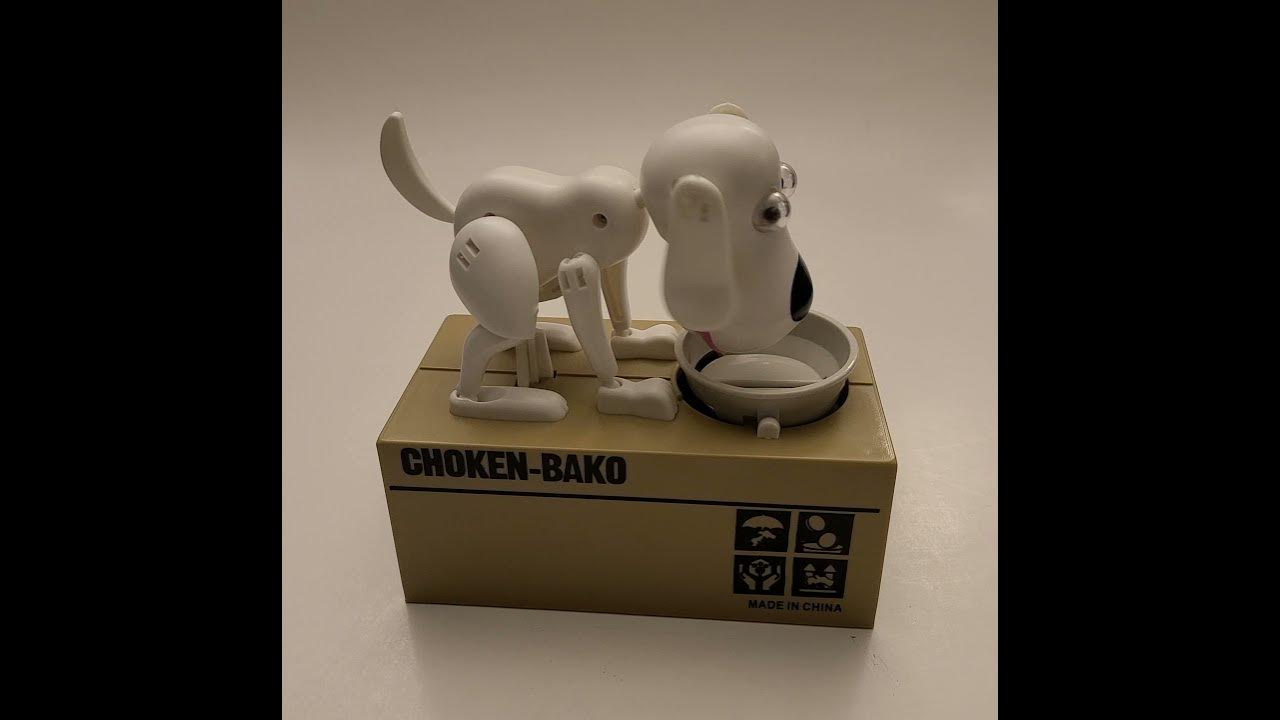 Choken-Bako Robotic Dog Coin Bank - YouTube
