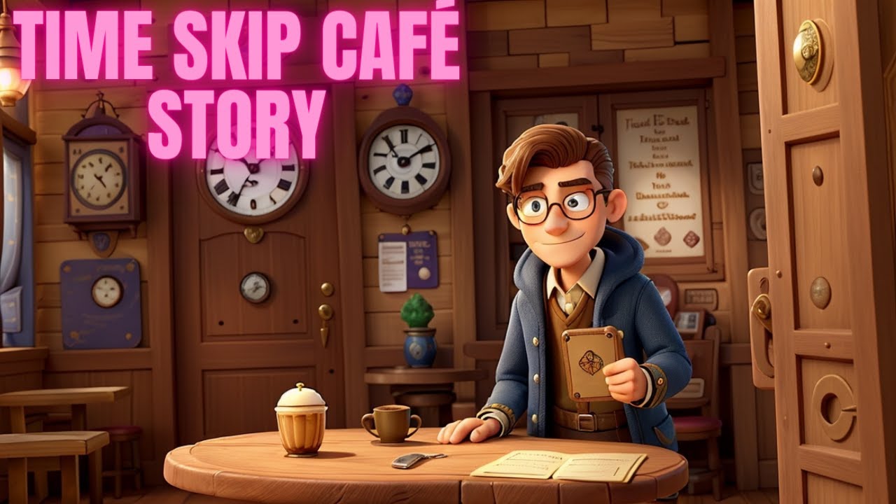 learn english Time Skip Café story #video #shortvideo #cartoon #story # ...