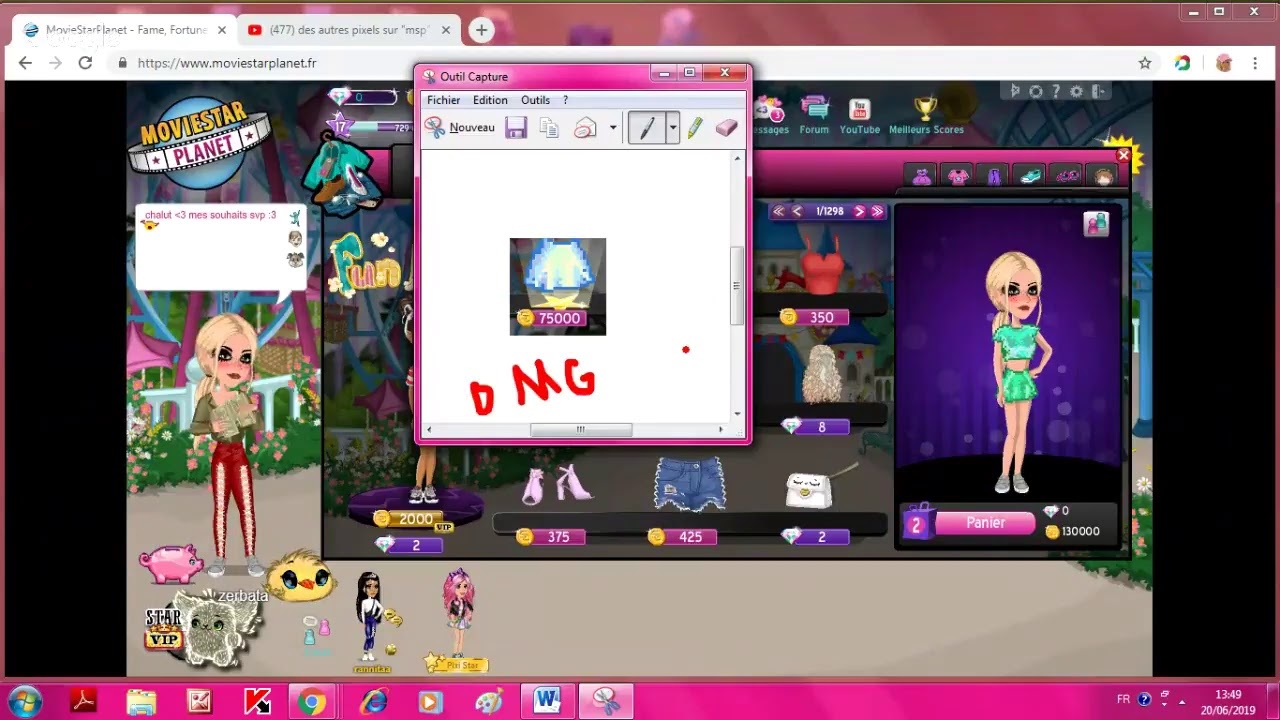 des autres pixels sur "msp"!!! combien de fames ça raporte?~ live msp ...