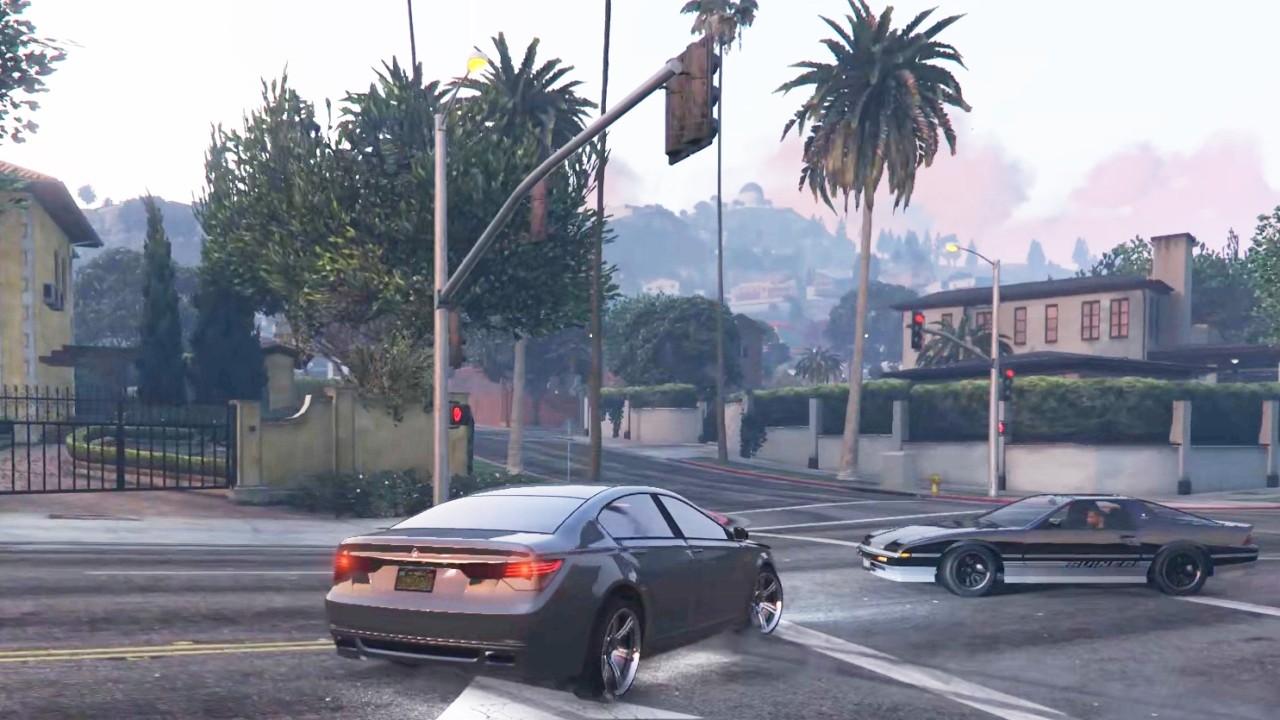 GTA V Drive on the morning in Los Santos Ultra Realistic Gameplay - YouTube