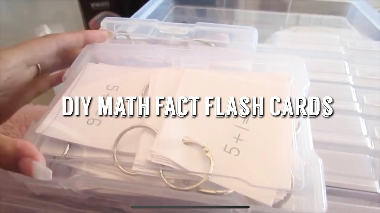 DIY Math Fact Flash Cards ♡ Task Box - YouTube