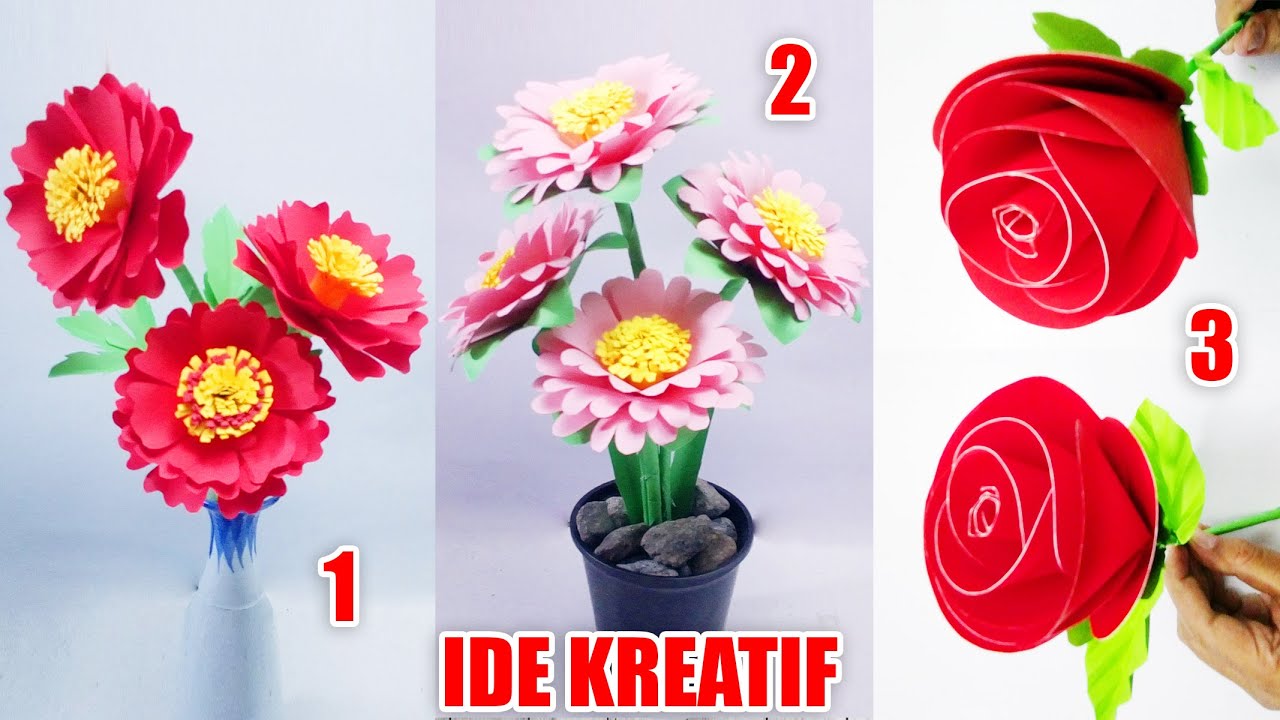 3 Cara Buat Bunga Kertas Mudah dan Simple | Bagaimana langkah langkah ...
