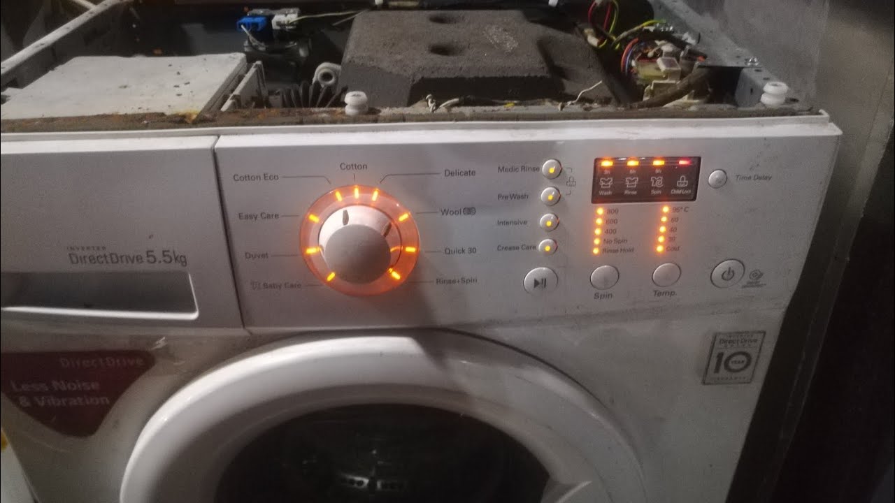 LG Washing Machine service mode - YouTube