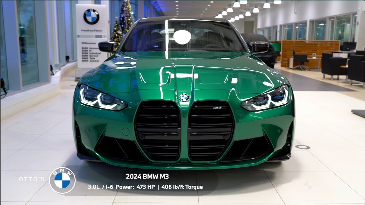 2024 BMW M3 Sedan - Isle Man Green Metallic - Merino Leather - YouTube