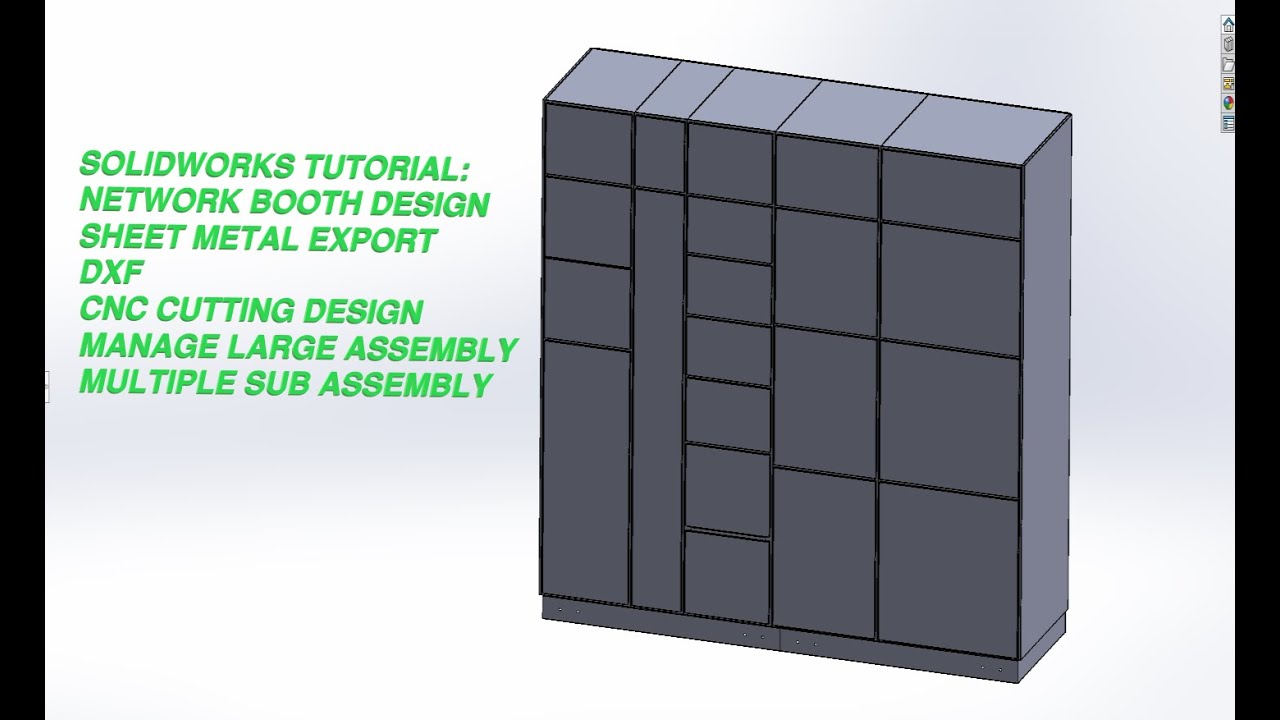 SOLIDWORKS TUTORIAL: NETWORK BOOTH PART 1 - YouTube