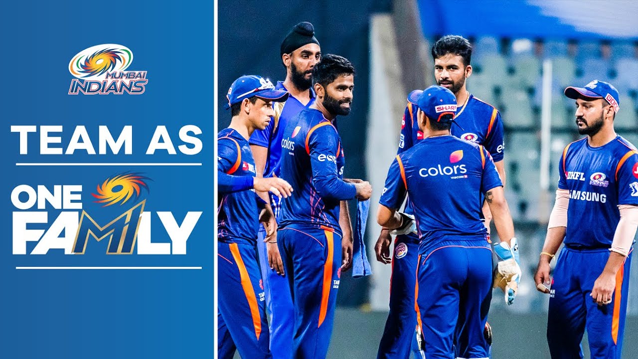 Players on Mumbai Indians Team as One Family - YouTube