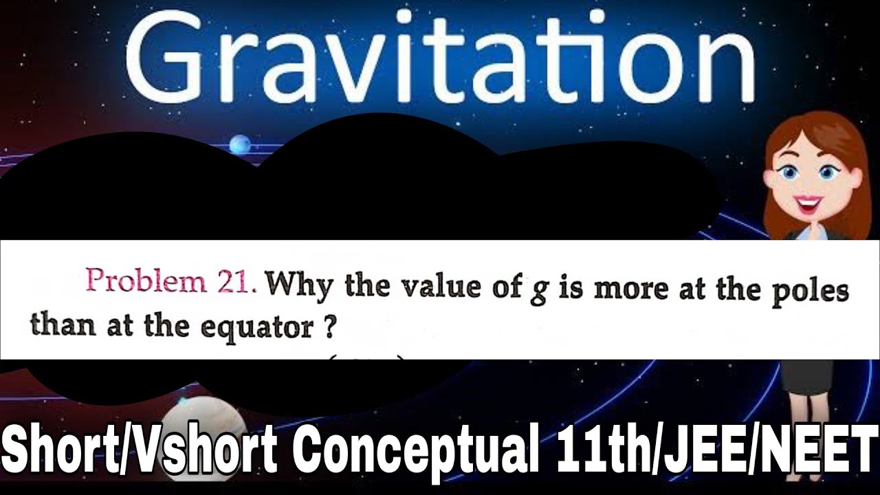 Problem-21 Short/V.short Gravitation : Why the value of g is more at ...