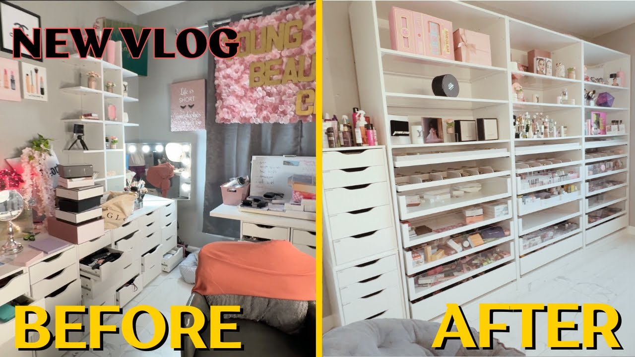 My Makeup Room Transformation | My Beauty Room Tour - YouTube