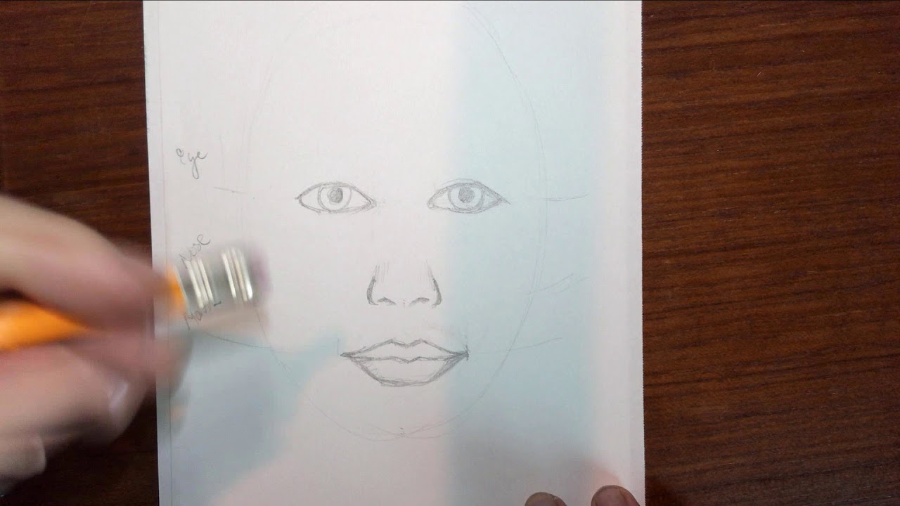 Very Easy Facial Proportion Drawing Video for Beginners - YouTube