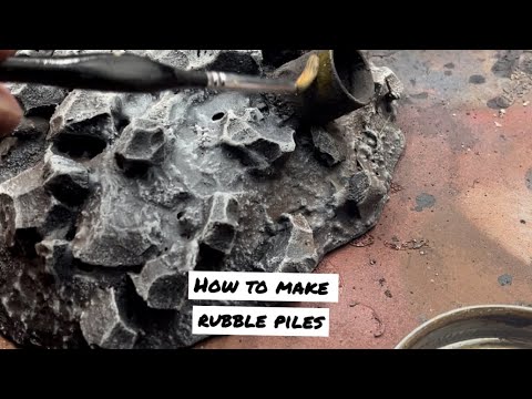 How to make rubble pile wargaming terrain - YouTube