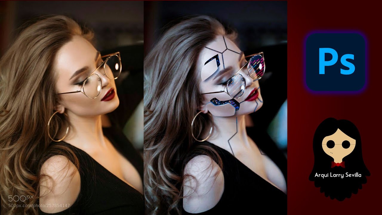 Photoshop - Cyborg - YouTube