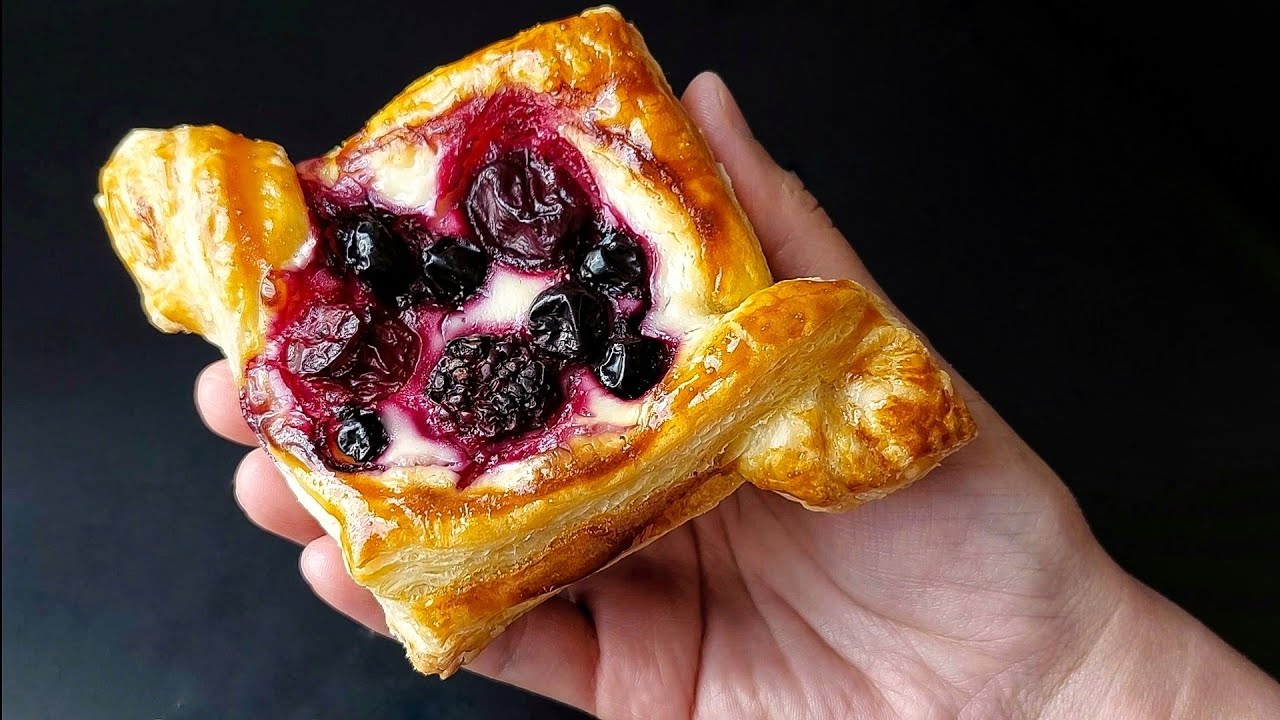 Easy Berry Cheese Danish Recipe - YouTube
