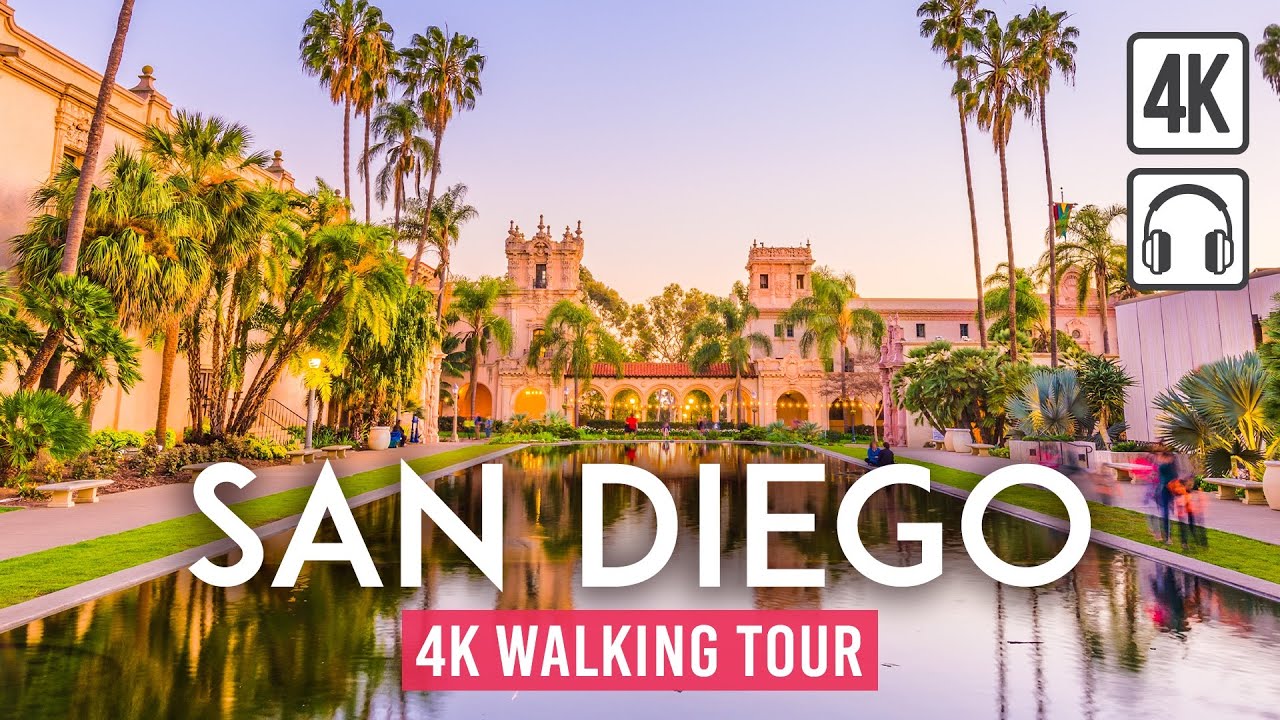 San Diego, California 4K Walking Tour - Captions & Immersive Sound [4K ...