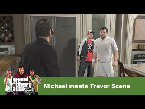 GTA 5 - Michael meets Trevor Scene Trevor Meets Michael After Nine ...