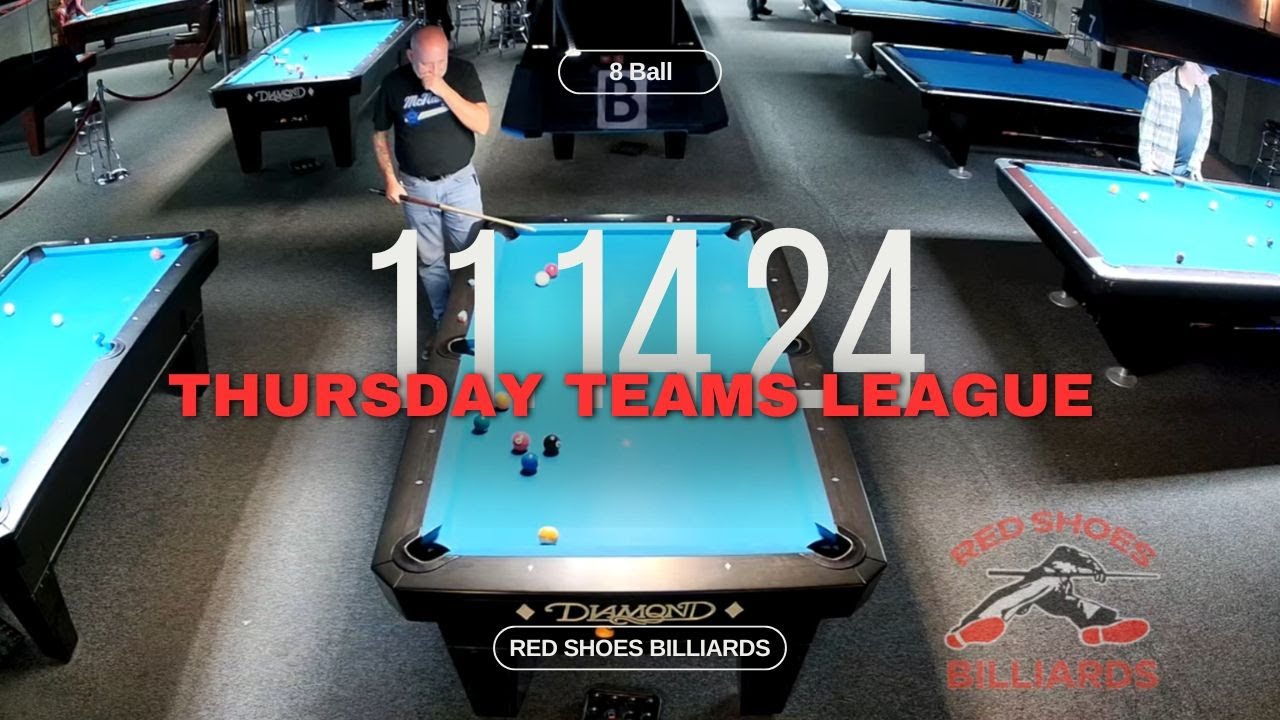 Fall 2024 Teams League - 8 Ball. Thursdays at Red Shoes Billiards ...