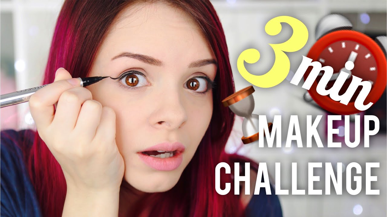 3 MINUTE MAKEUP CHALLENGE! - YouTube