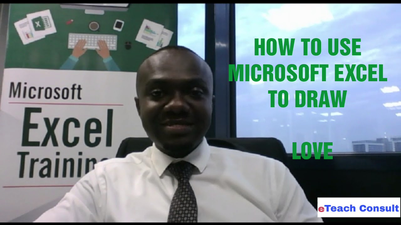 How to use Microsoft Excel to draw LOVE symbol - YouTube