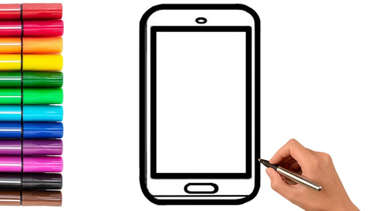 Huawei Phone 📱 Drawing, Painting and Coloring for kids and toddlers # ...