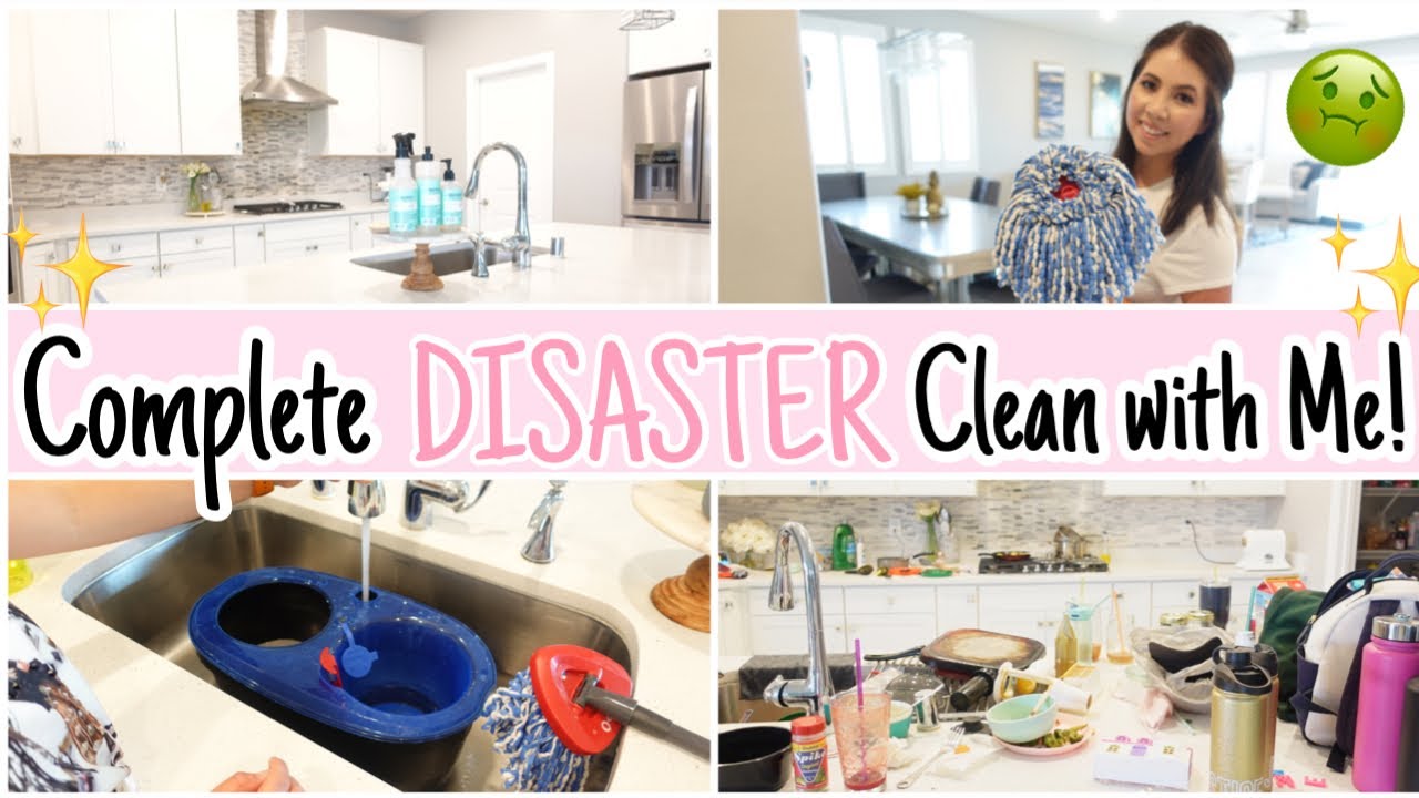 COMPLETE DISASTER CLEAN WITH ME / MY HOUSE IS A COMPLETE DISASTER ...