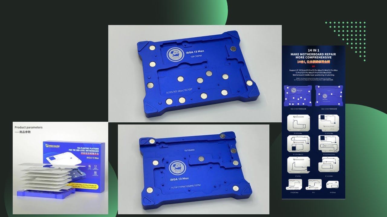 Mechanic iBGA 13 Max Middle Frame BGA Reballing Platform|x to13pro maxx ...
