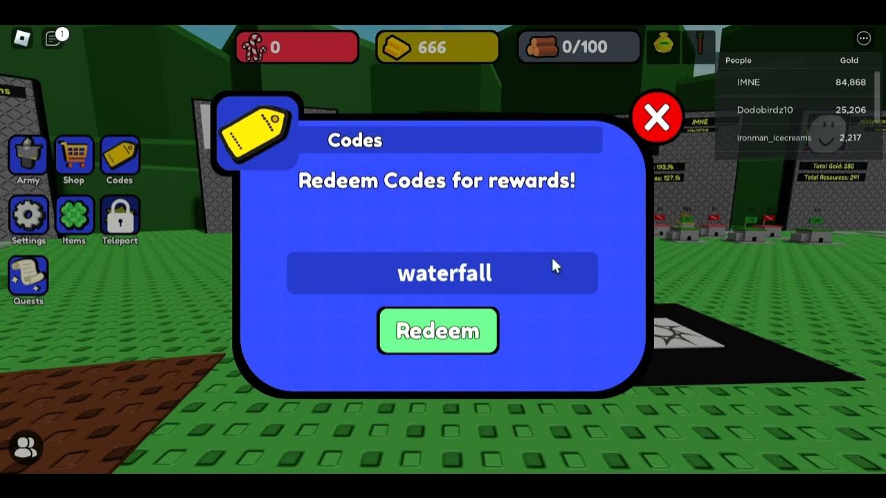 Use code waterfall in control army - YouTube