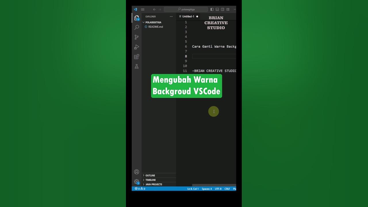 Cara Ganti Warna Backgroud Visual Studio Code | VS Code | #shorts - YouTube