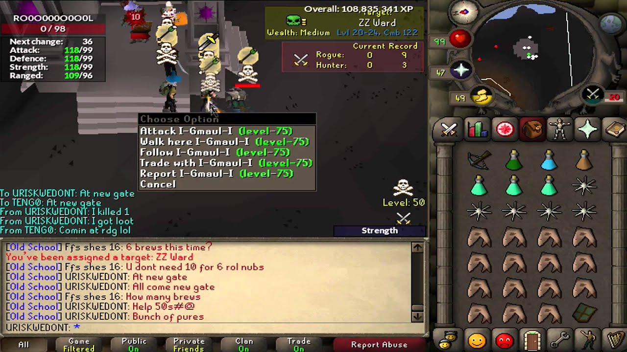 OSRS Multi Pking Video #2 - Complete Rampage - 50 Ports - Lavas - YouTube