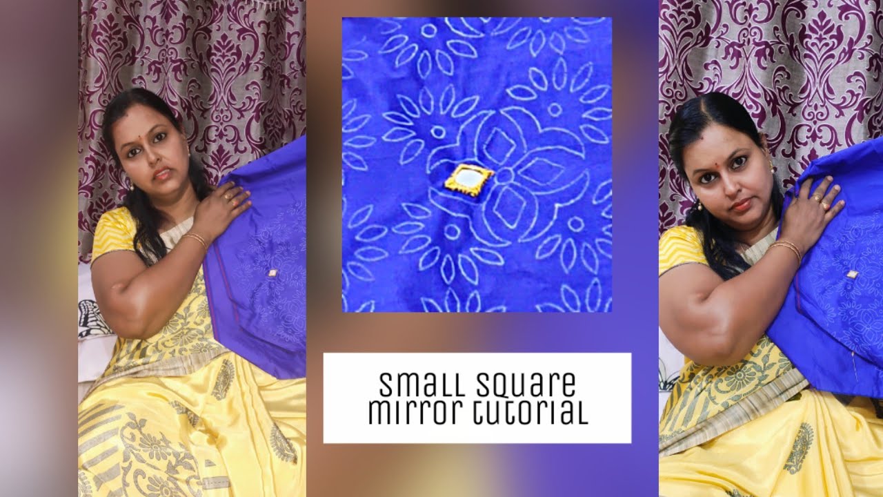 Small square mirror tutorial step by step process - YouTube