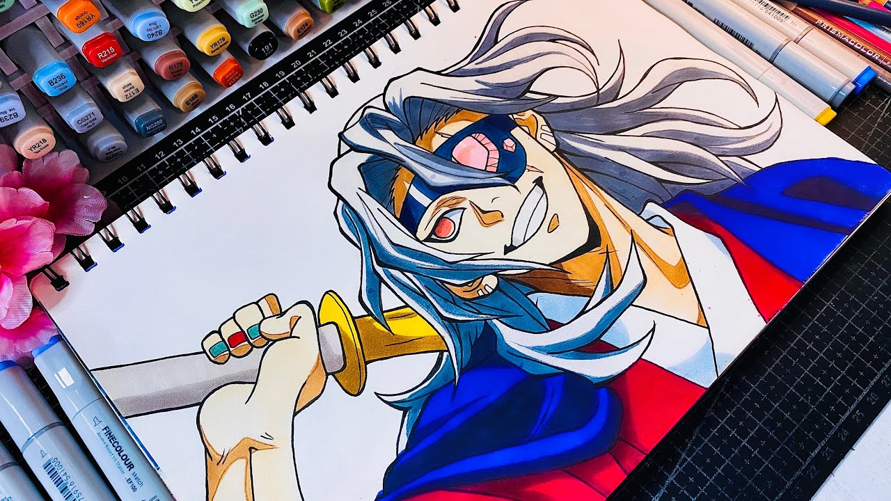How to Draw Tengen Uzui from Demon Slayer | Kimetsu no Yaiba Hashira ...