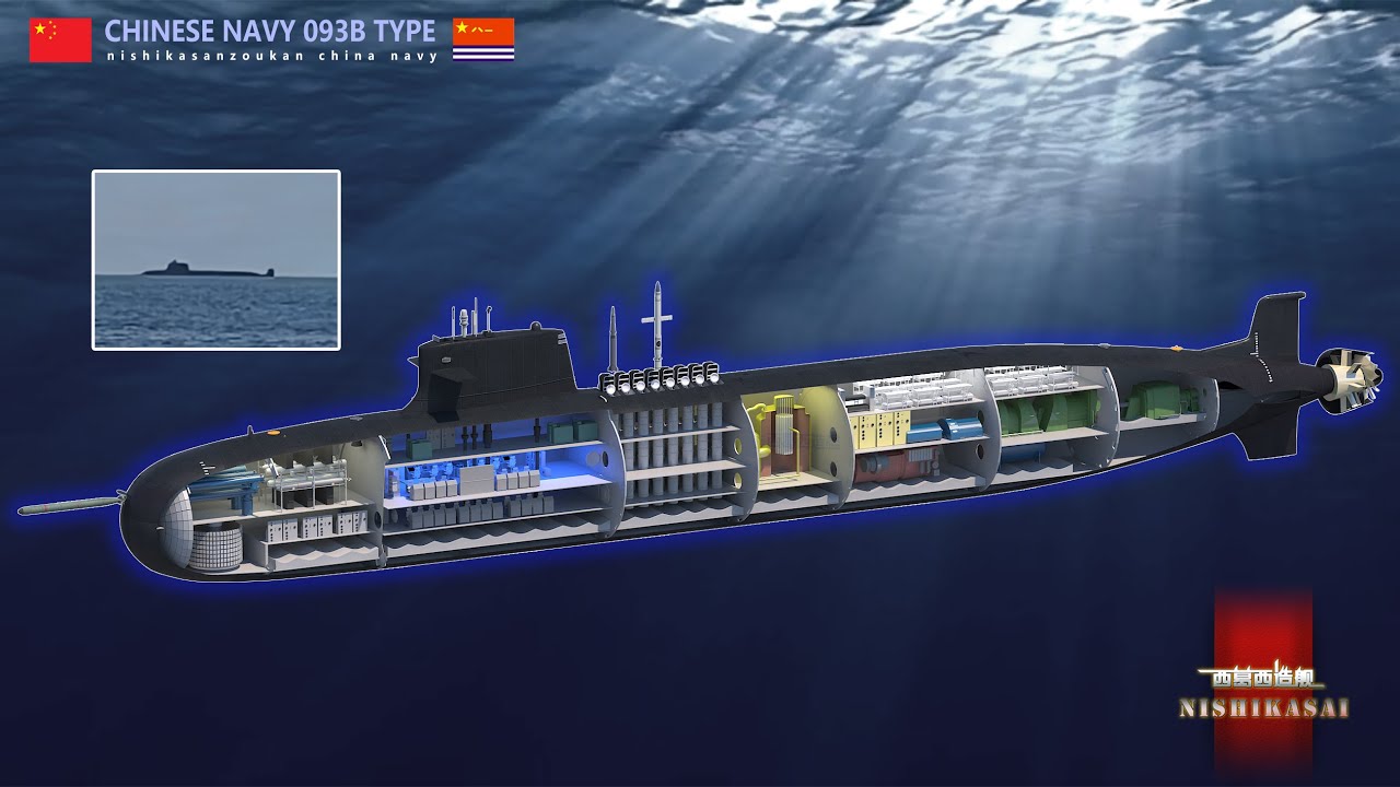 海军新一代核潜艇海试曝光，093B核潜艇采用泵喷技术和新型垂发舱段，技术水平赶超美俄潜艇技术！ - YouTube