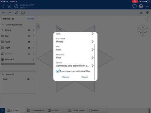 How to create a STL file from OnShape iOS - YouTube