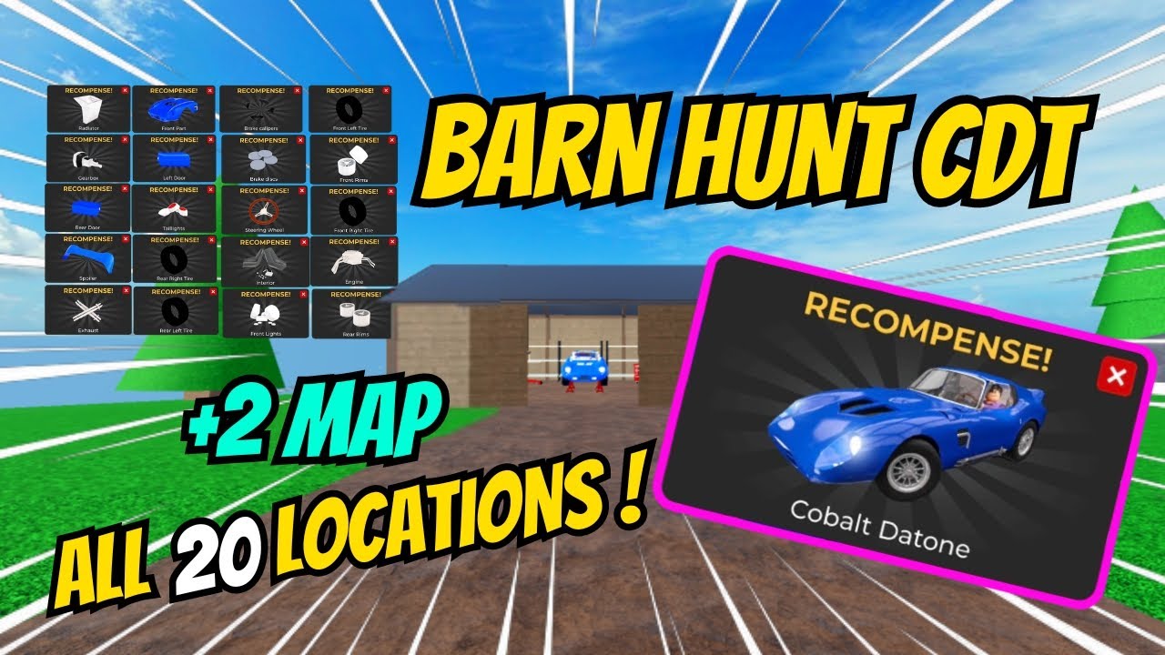 🔧 ALL 20 LOCATIONS !!! CDT BARN HUNT 🏚️#cdt #cardealershiptycoon # ...