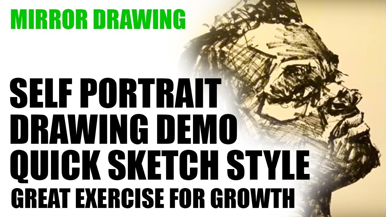 Self Portrait Drawing 001 - YouTube
