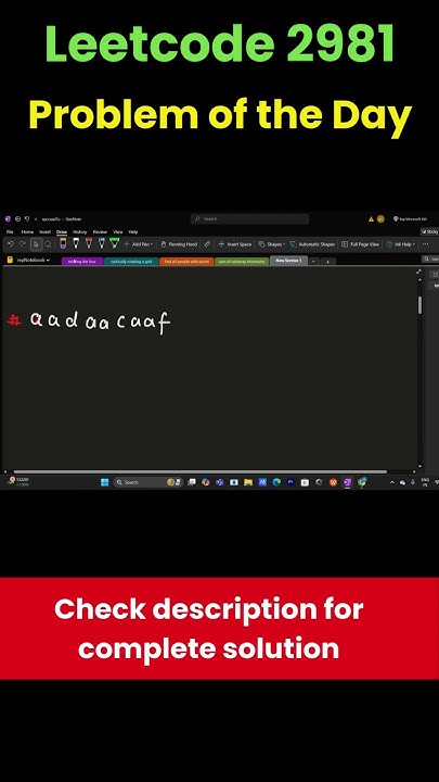 Leetcode 2981 Problem Of The Day Leetcode Leetcodedailychallenge Dsa Shorts Coding Cse