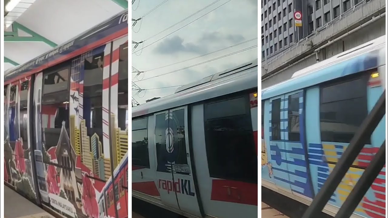 Trains with wraps on Metro 300 in LRT Kelana Jaya Line 2024 - YouTube