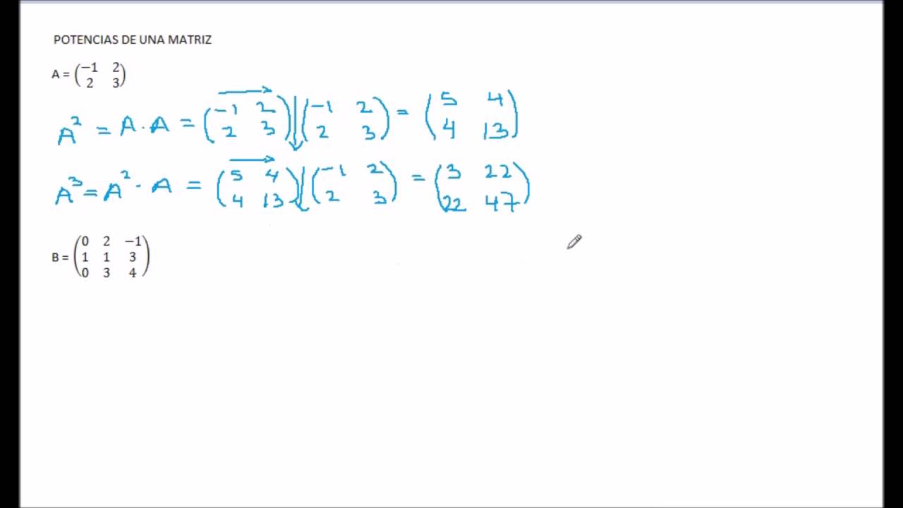POTENCIAS DE MATRICES - YouTube