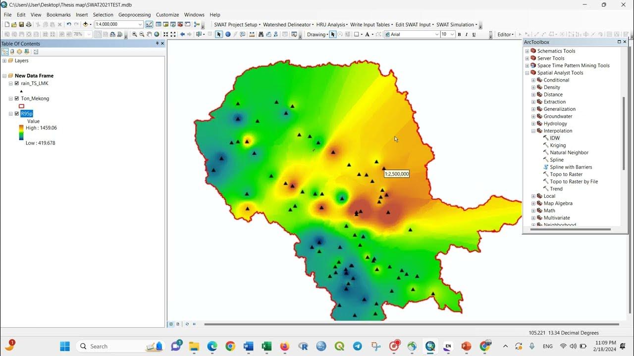 Interpolate IDW on arcGIS - YouTube