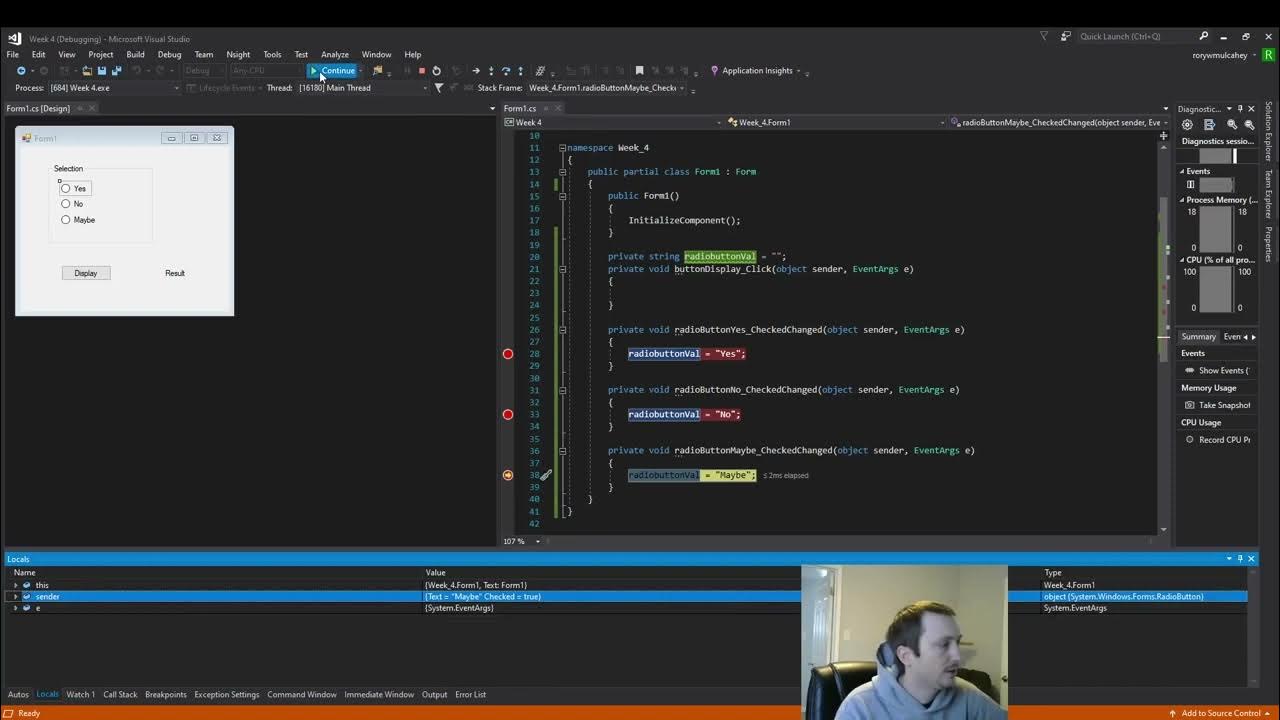 Switch Statement, Radio Buttons, Groupbox - .NET for Beginners - YouTube