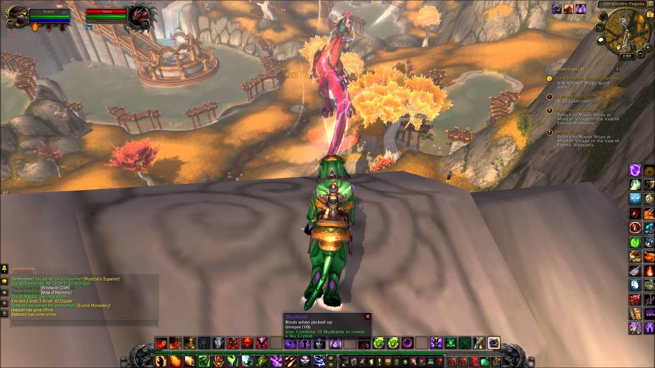 WoW MoP LIVE: Alani, Skyshards and Sky Crystals - How to bring her down ...