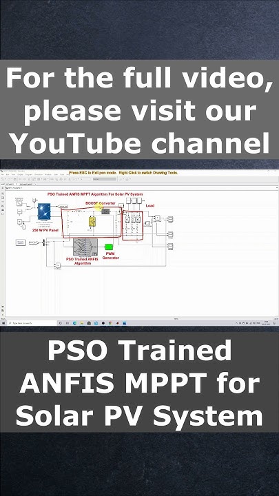 PSO Trained ANFIS MPPT for Solar PV system - YouTube