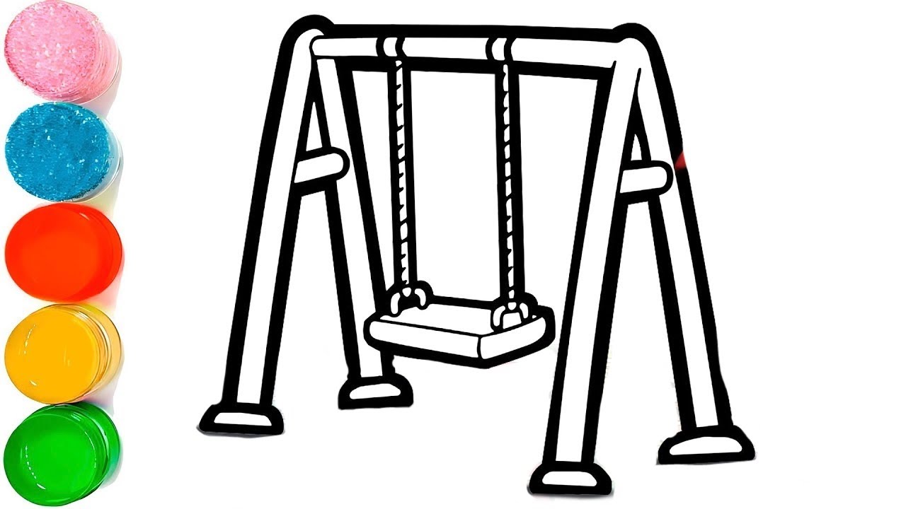 How to Draw a Swing Cradle | Easy Swing Drawing | How to Draw a ...